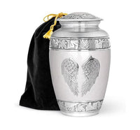 Pearl Angel Wings Cremation Urn for Mom - Adult Memorial Urn 200 lbs ...