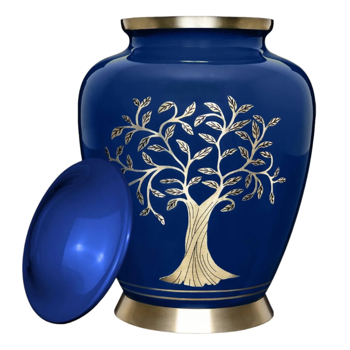 Human Cremation Urn | Tree of Life Ash Blue Urn includes bag | Quality ...